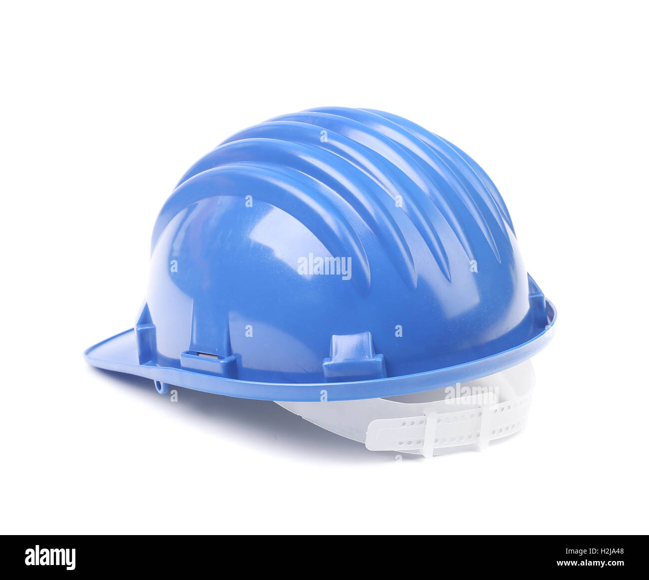 Blue safety helmet Stock Photo - Alamy