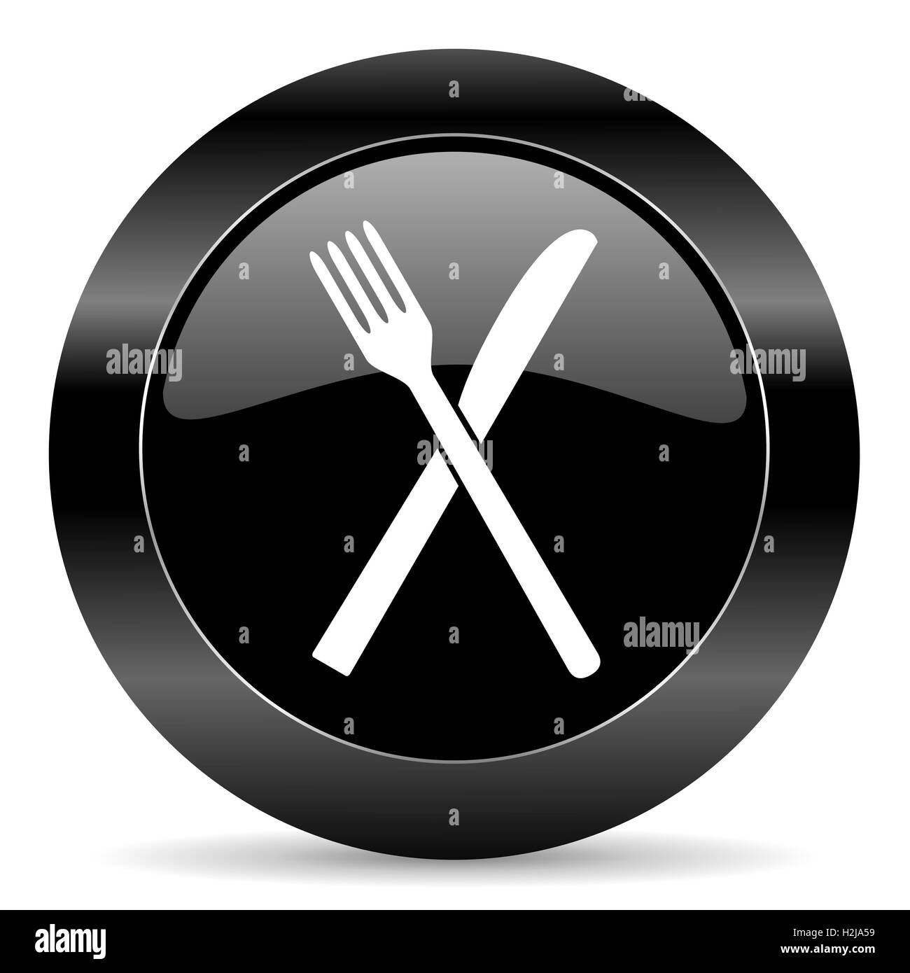 Restaurant Symbol Black and White Stock Photos & Images - Alamy