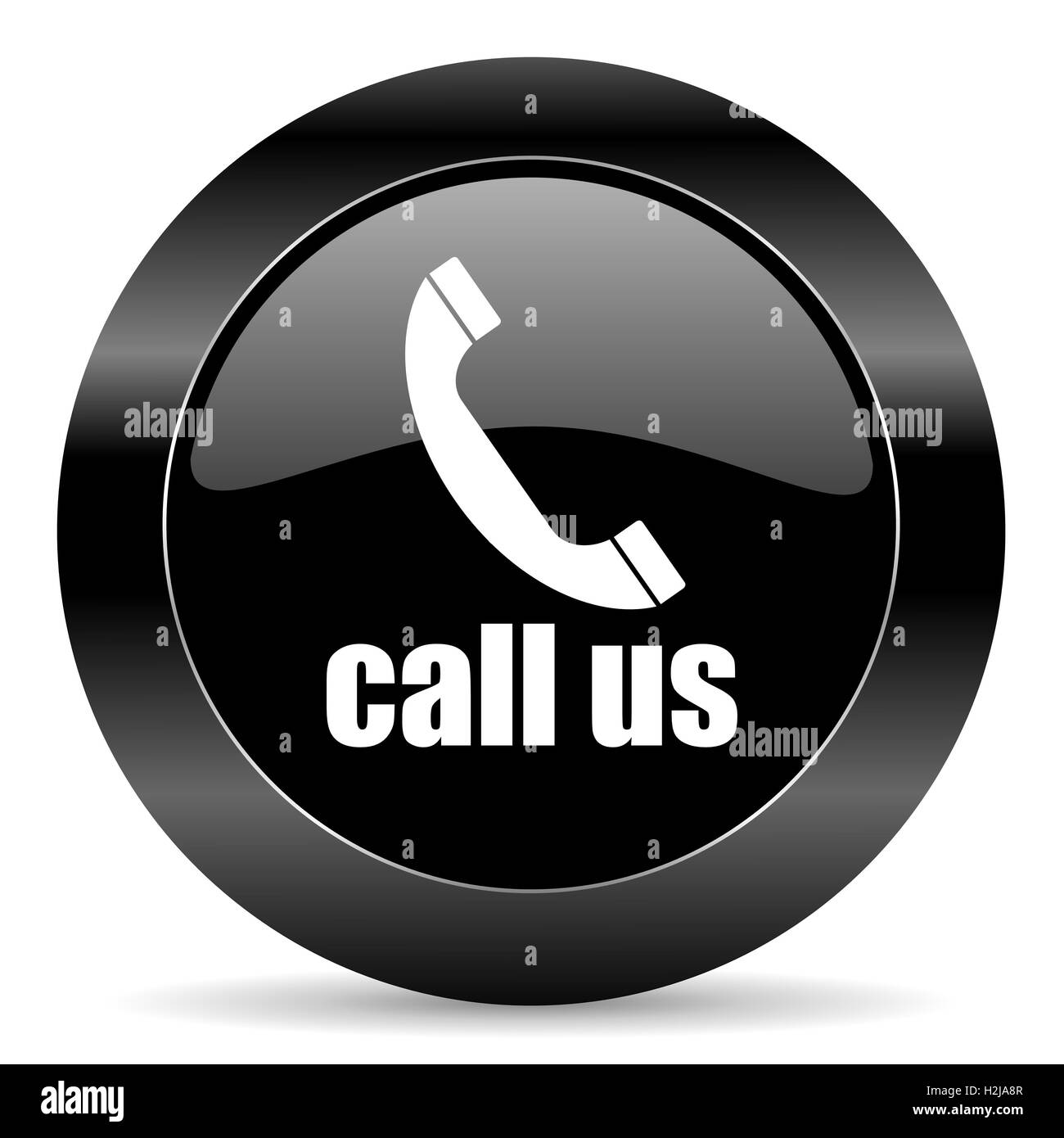 Call us icon Black and White Stock Photos & Images - Alamy