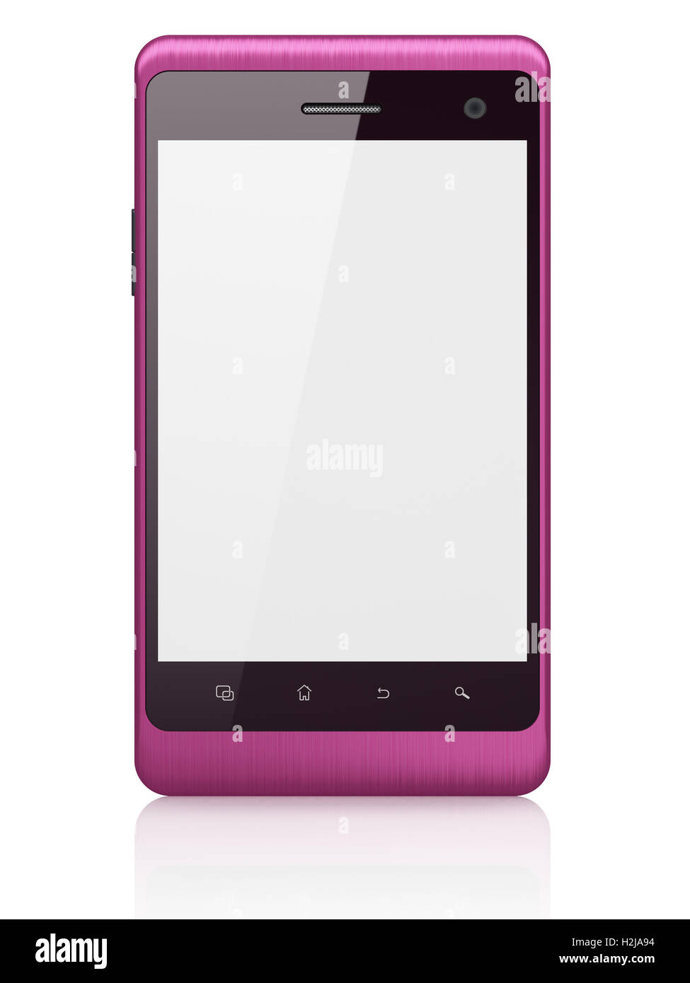 Beautiful smartphone on white background. Generic mobile smart phone ...