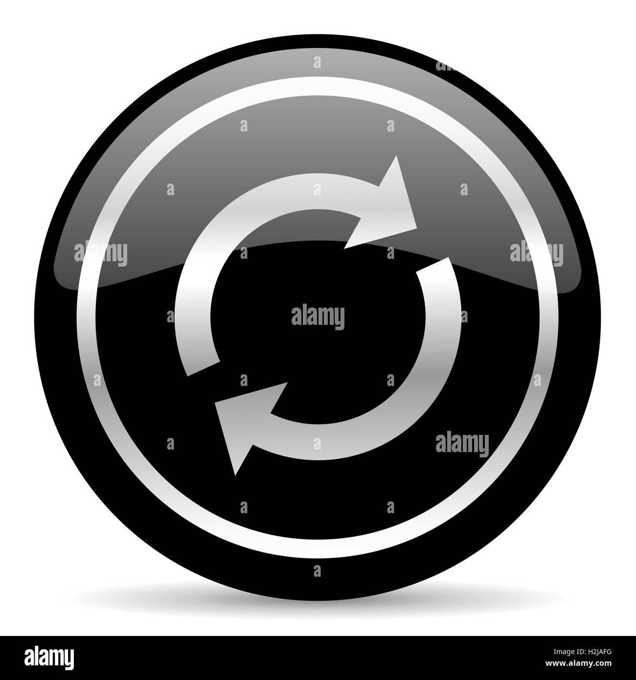 Reload circle Black and White Stock Photos & Images - Alamy