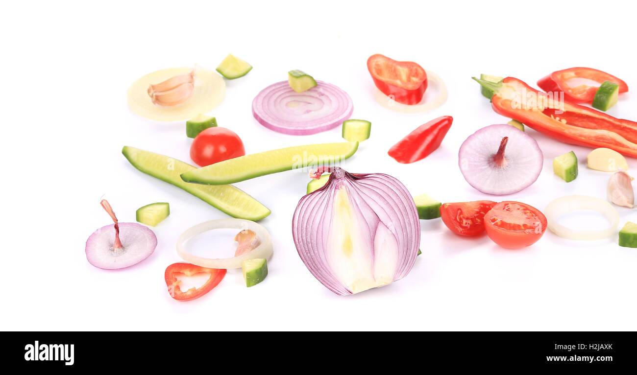 slices of vegetables Stock Photo - Alamy