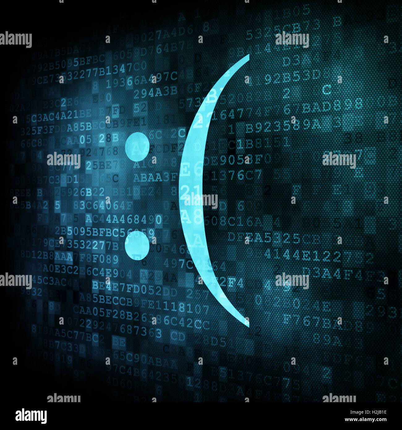 Emoticon on digital screen Stock Photo - Alamy