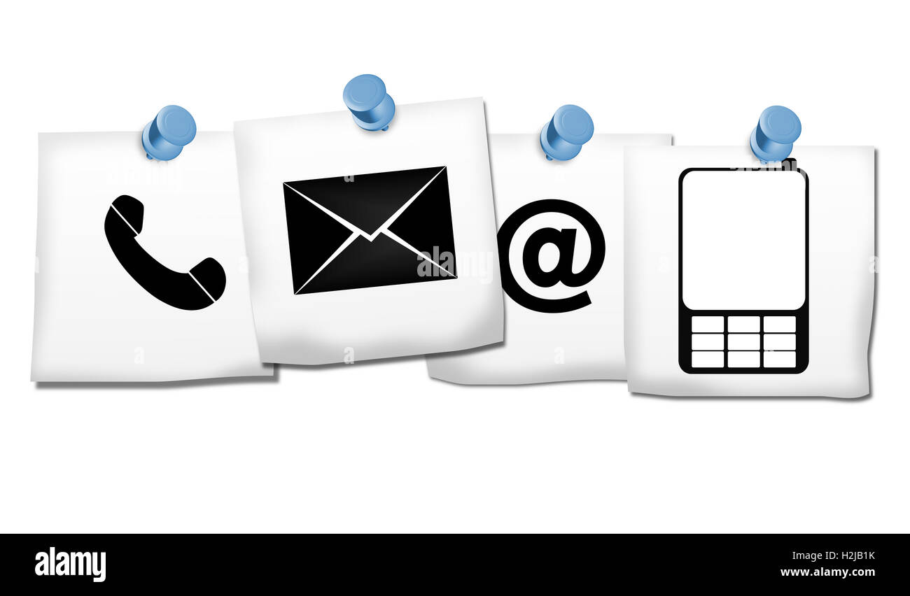 Our contact details Cut Out Stock Images & Pictures - Alamy
