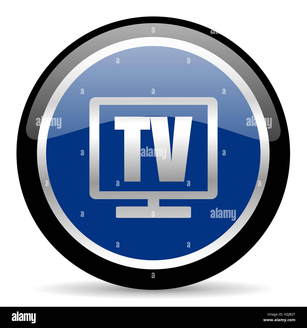 Tv icon website button hi-res stock photography and images - Alamy