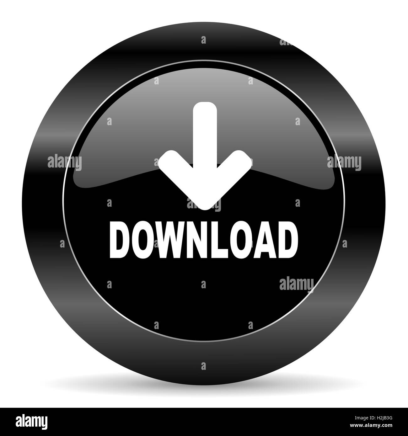 Download button arrow Black and White Stock Photos & Images - Alamy