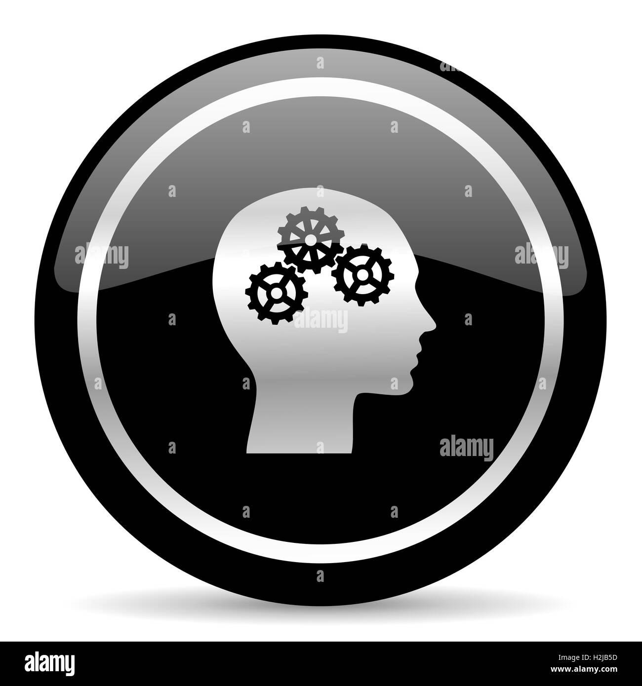 Head concept icon Black and White Stock Photos & Images - Alamy