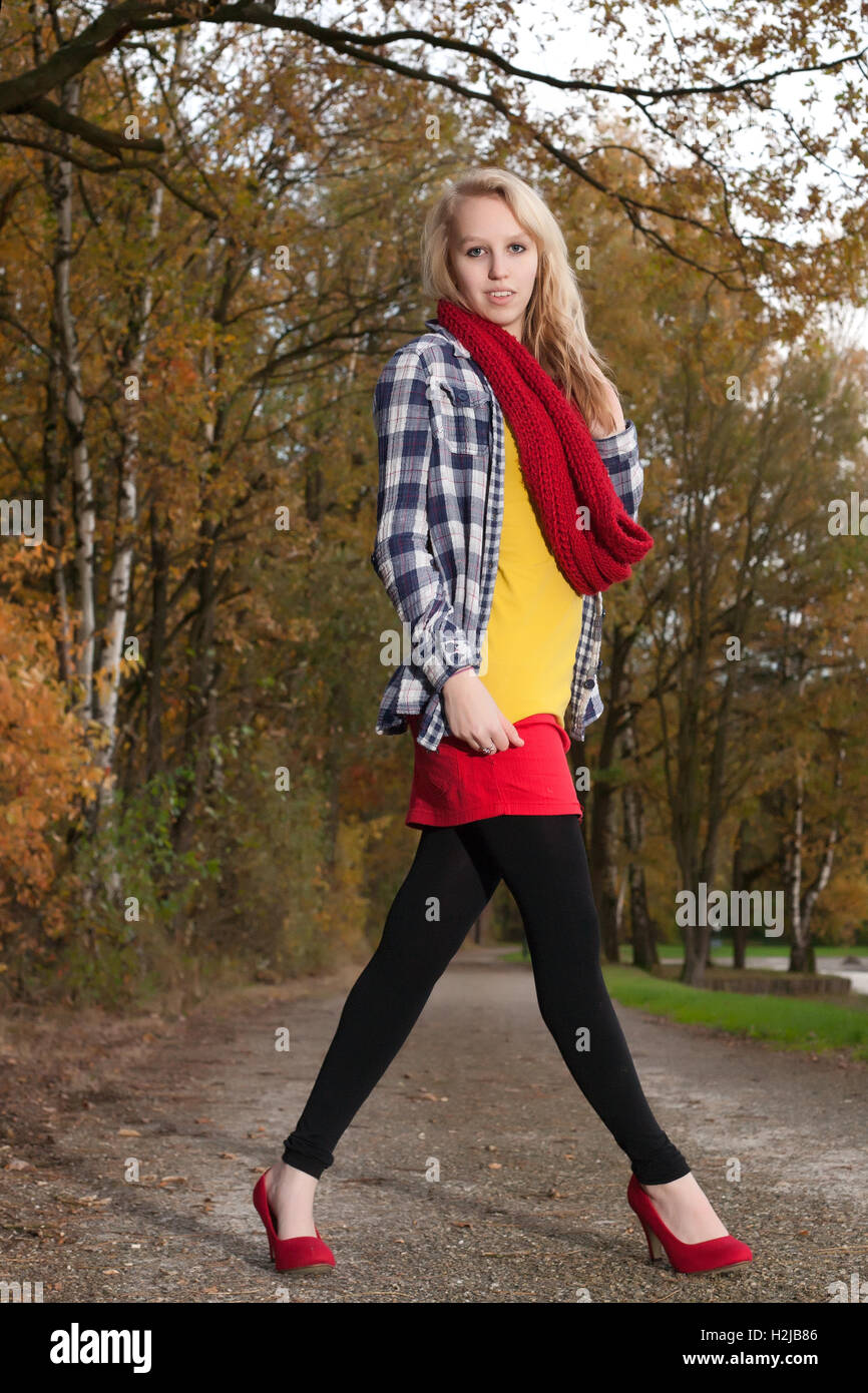 Posing on pumps Stock Photo - Alamy