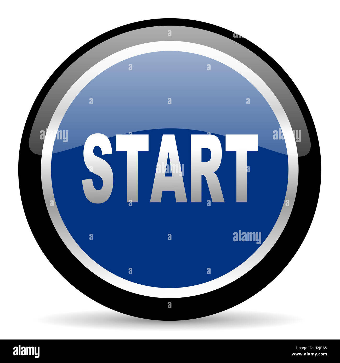 Computer power start button icon Cut Out Stock Images & Pictures - Alamy
