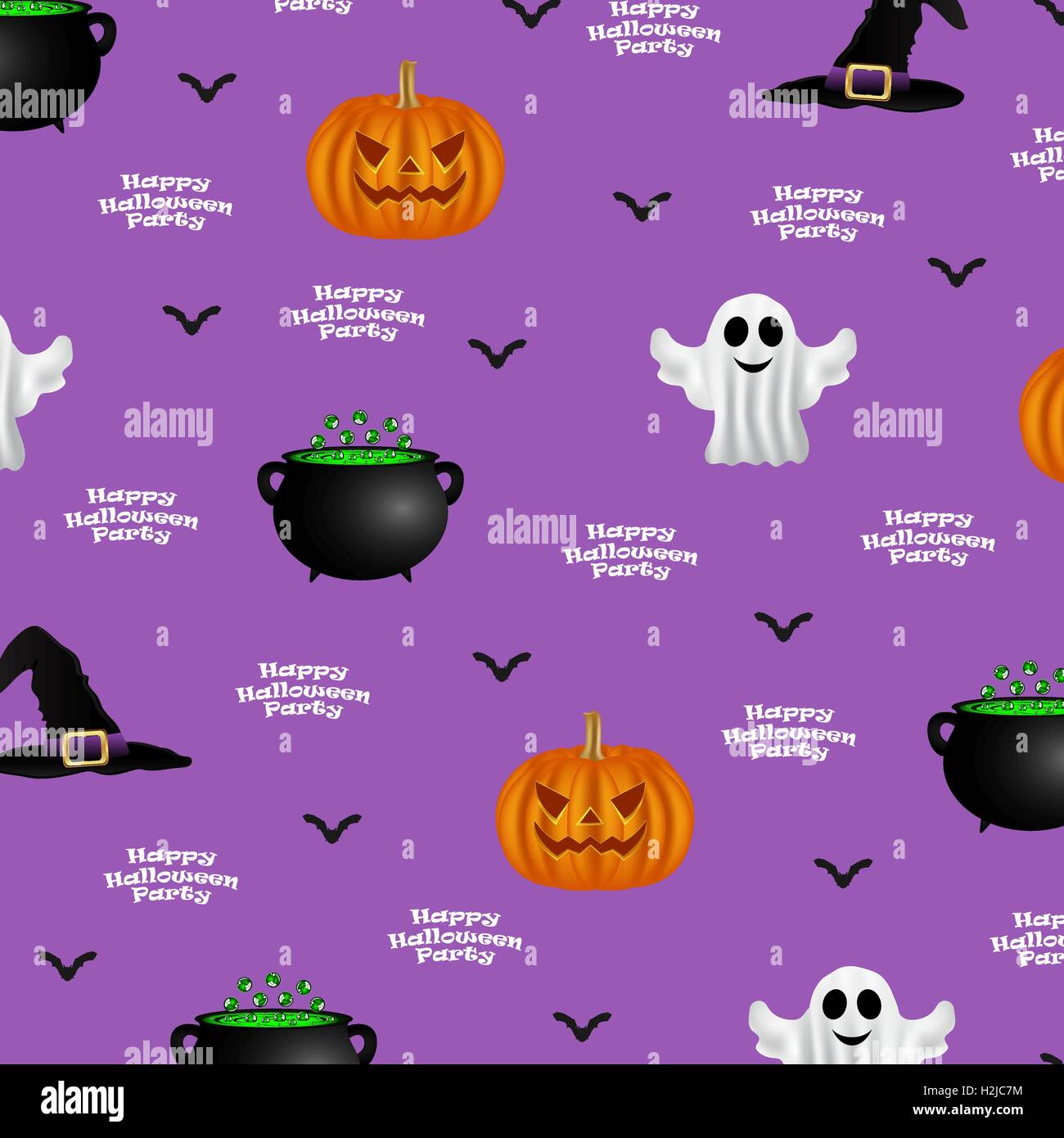 Halloween pattern on a purple background Stock Vector Image & Art - Alamy