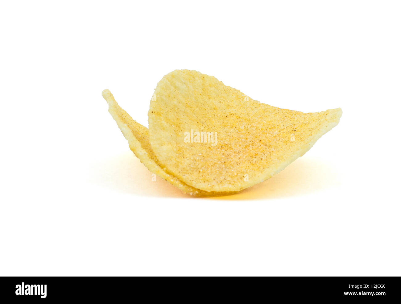 Potato chips isolated on white background. Clipping path included in ...