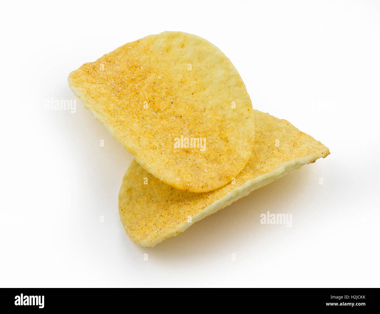 Potato chips isolated on white background. Clipping path included in ...
