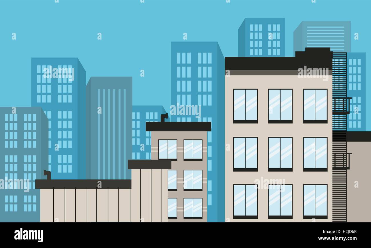 Landscape flat city design of vector Stock Vector Image & Art - Alamy