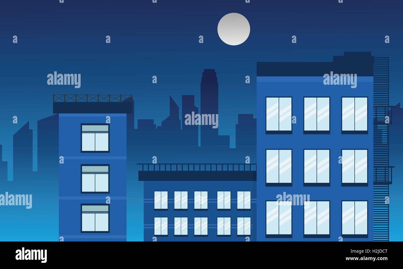 Vector illustration of building landscape Stock Vector Image & Art - Alamy