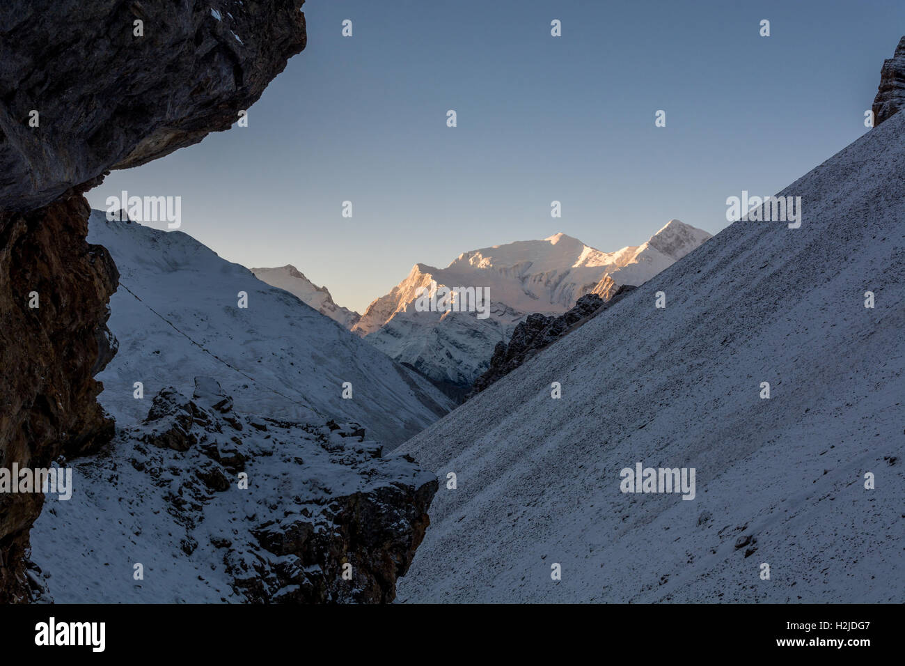 Dawn rising in mountains Stock Photo - Alamy