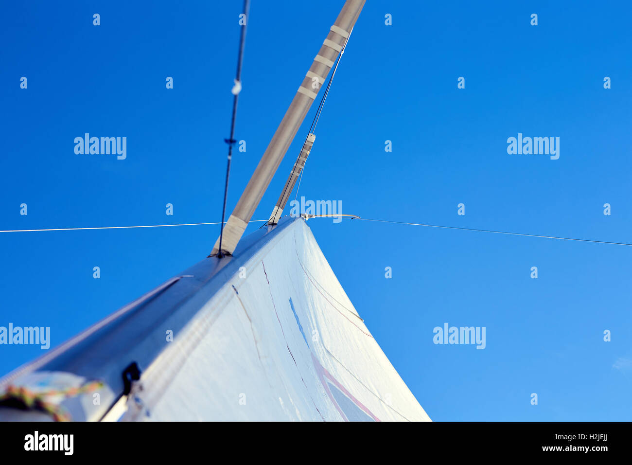 permanent backstay is attached to the top of the mast Stock Photo - Alamy