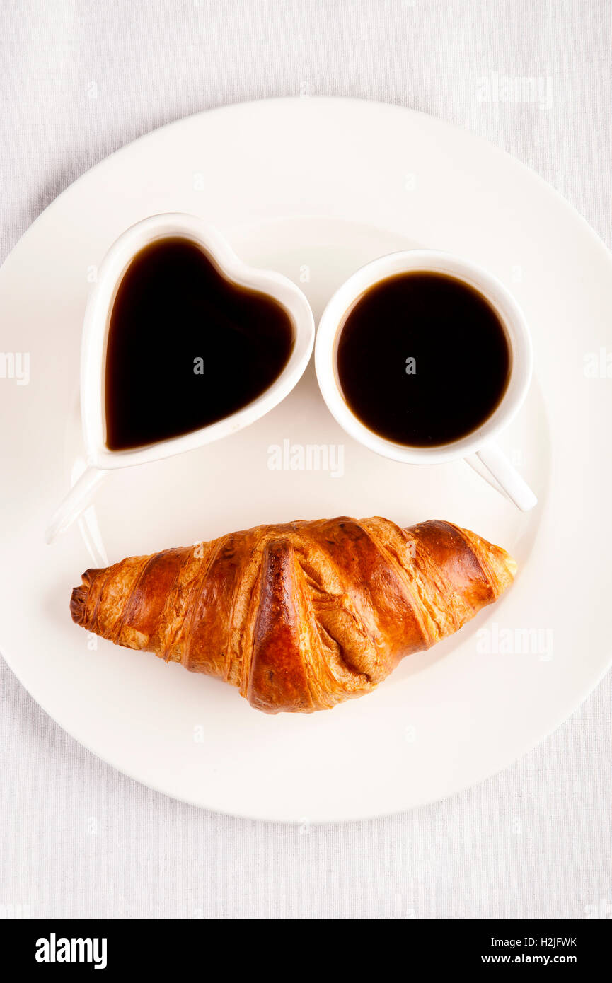 Smile for sweet breakfast with love Stock Photo - Alamy