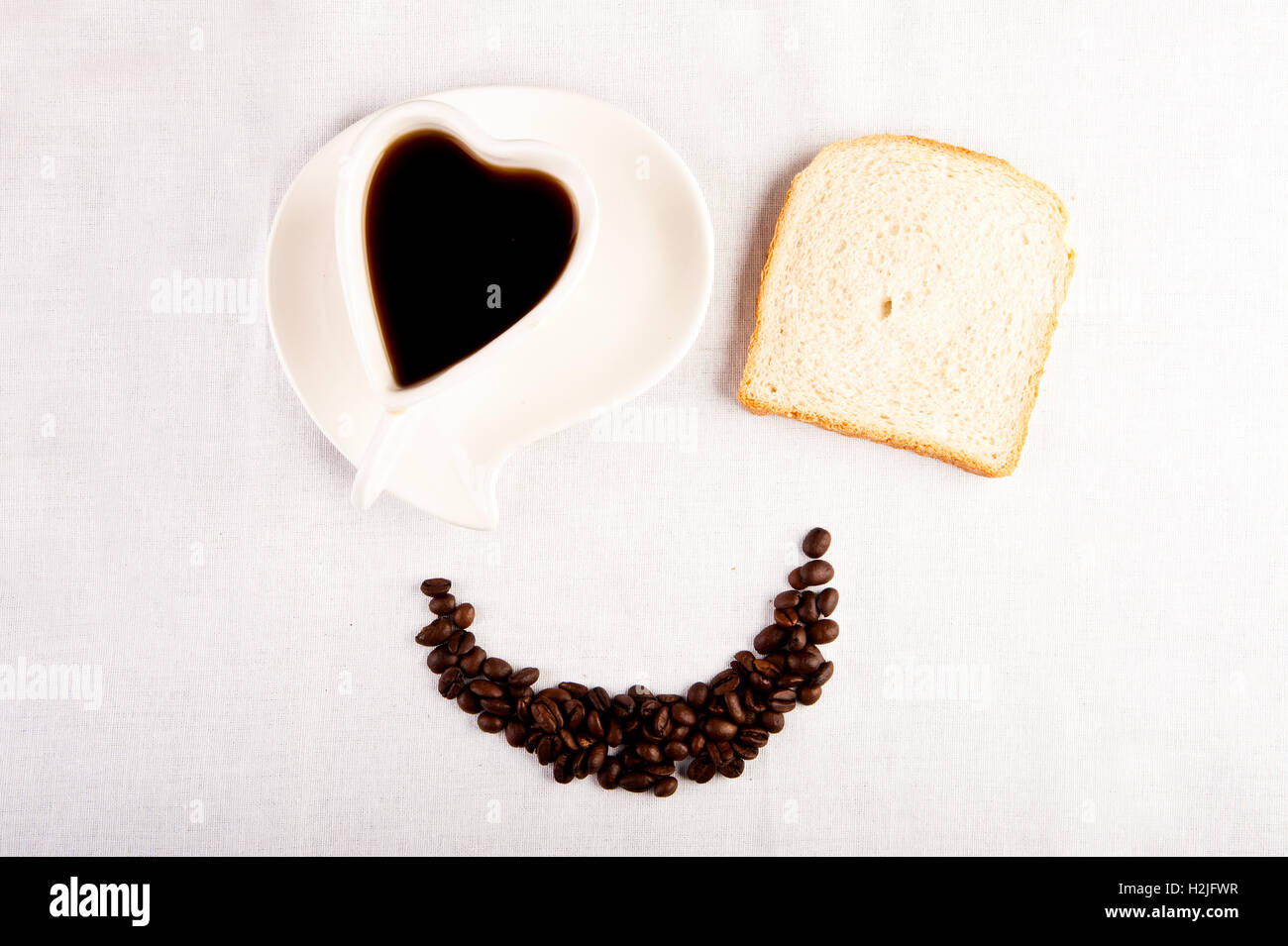 Smile for sweet breakfast with love Stock Photo - Alamy