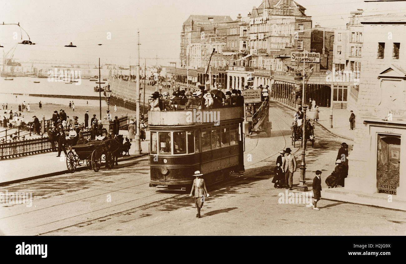 ramsgate harbour kent with tram1900's Stock Photo - Alamy