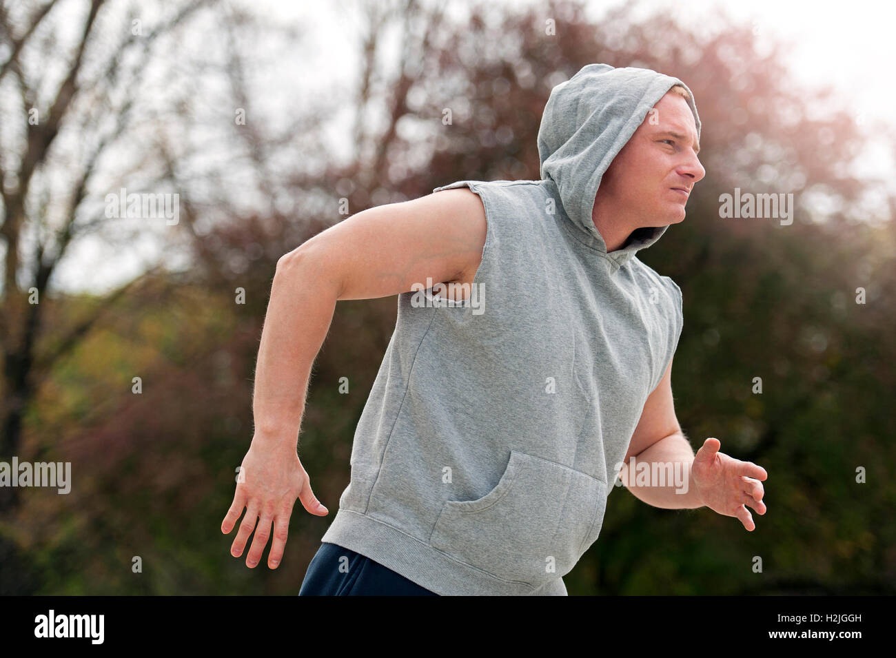 Active man run, outside jogging Stock Photo - Alamy