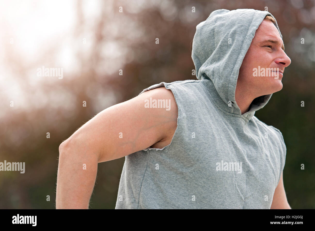 Active man run, outside jogging Stock Photo - Alamy