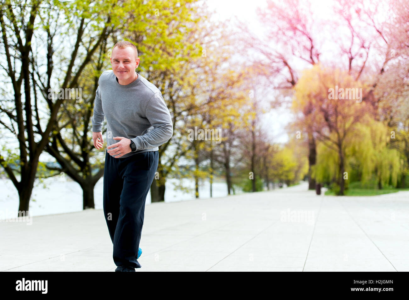 Muscular young man sprinting outdoor hi-res stock photography and ...