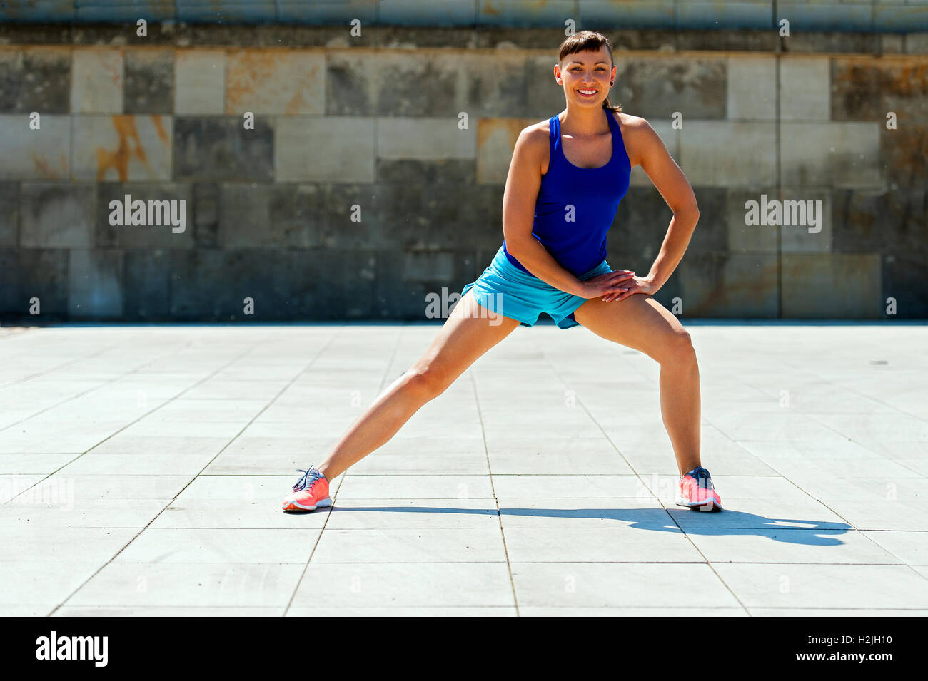Stretching before after exercise hi-res stock photography and images ...
