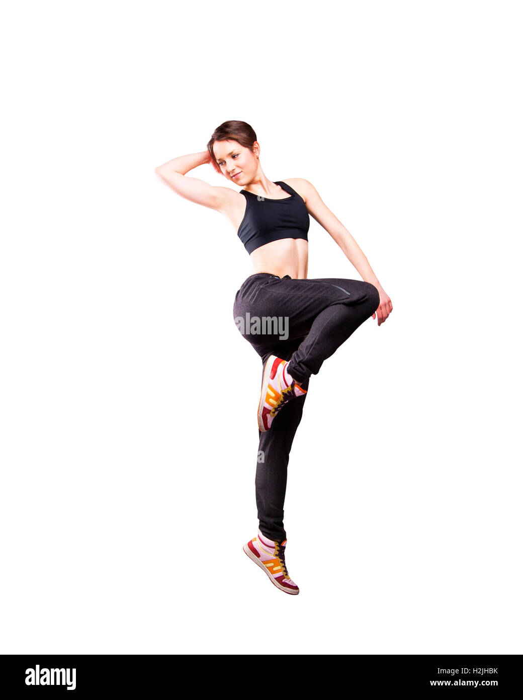 modern style dancer posing on studio background Stock Photo - Alamy