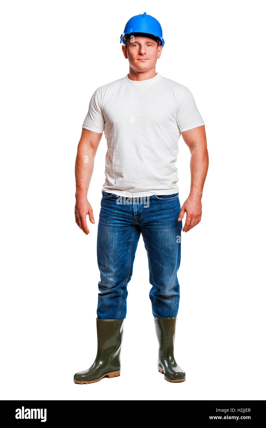 One manual worker man Cut Out Stock Images & Pictures - Alamy