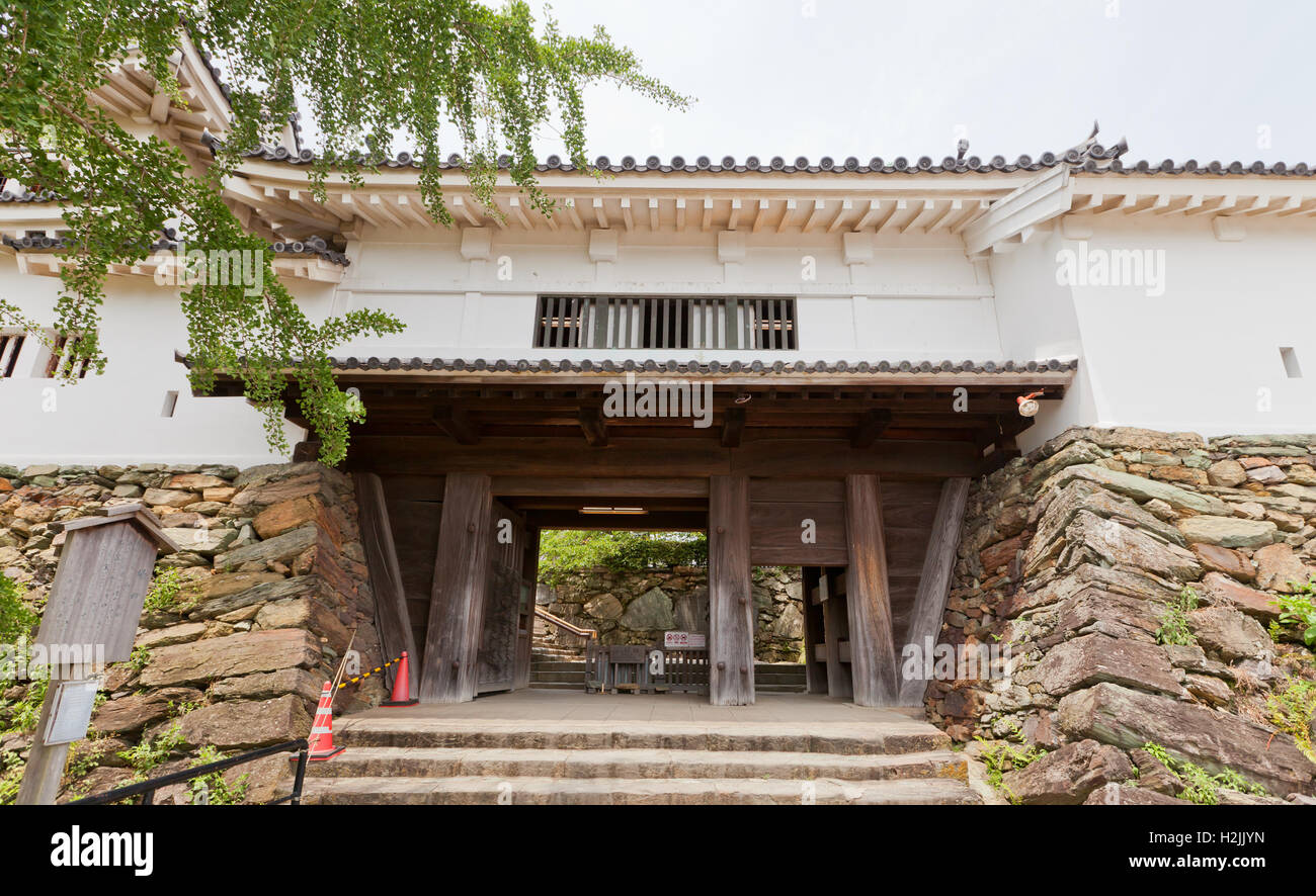 Ninomon (or Kusunoki) Gate of Wakayama castle, Japan. Castle was ...
