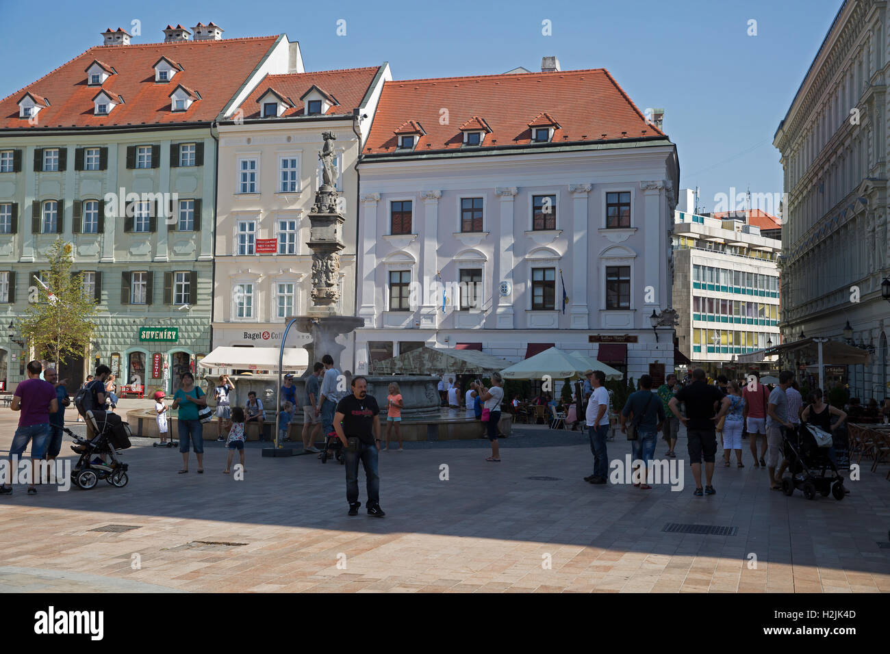 A view across the Main square in Bratislava Slovakia Stock Photo - Alamy