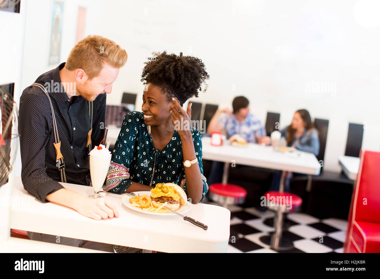 Eating at the diner hi-res stock photography and images - Alamy