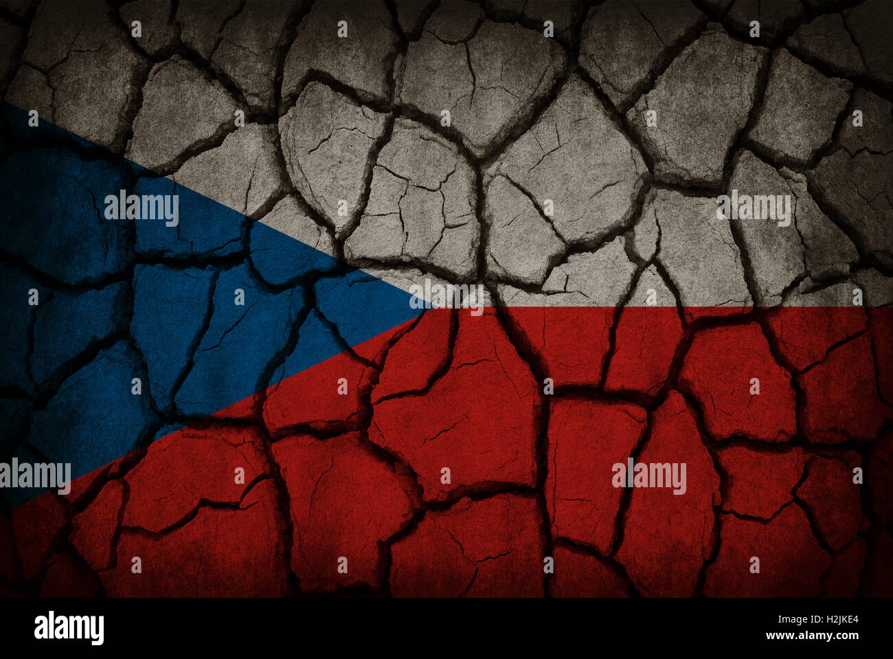 Chech Republic flag painted on cracked soil Stock Photo - Alamy