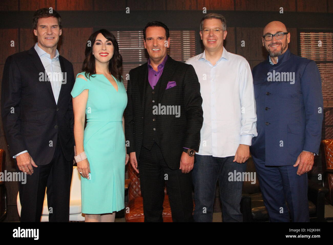 German businessmen at VOX TV show 'Die Höhle der Löwen'. Featuring ...