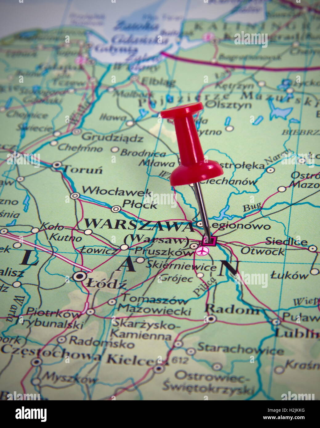 Poland map pin hi-res stock photography and images - Alamy