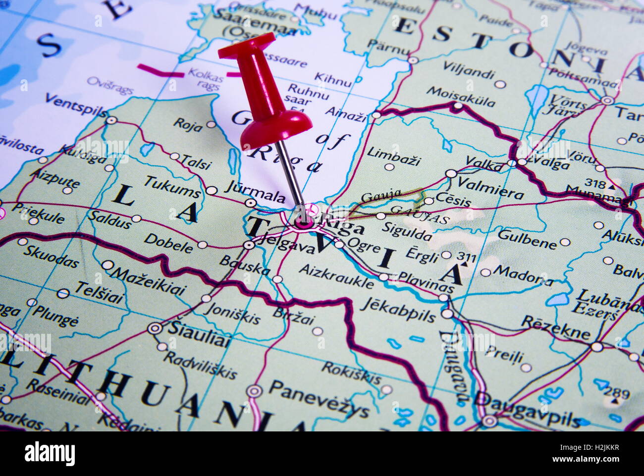 Riga street map hi-res stock photography and images - Alamy
