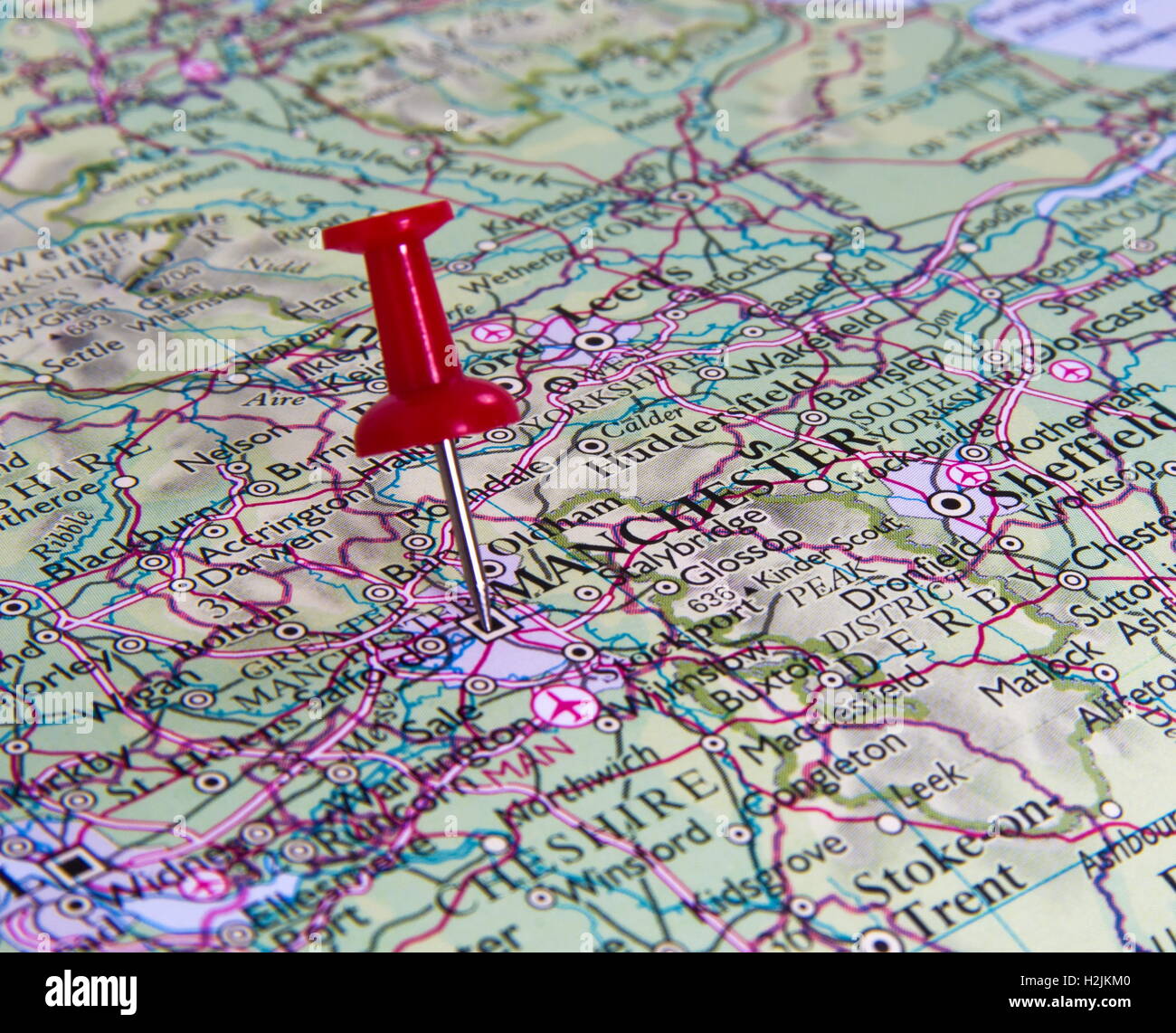 Manchester map hi-res stock photography and images - Alamy