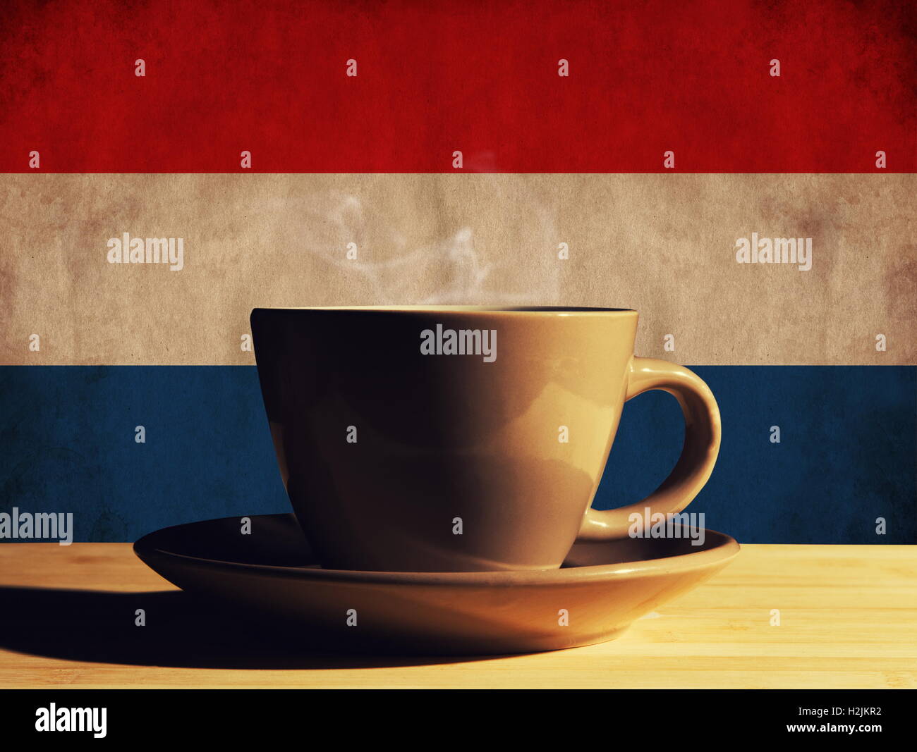 hot drink with Netherlands flag Stock Photo - Alamy