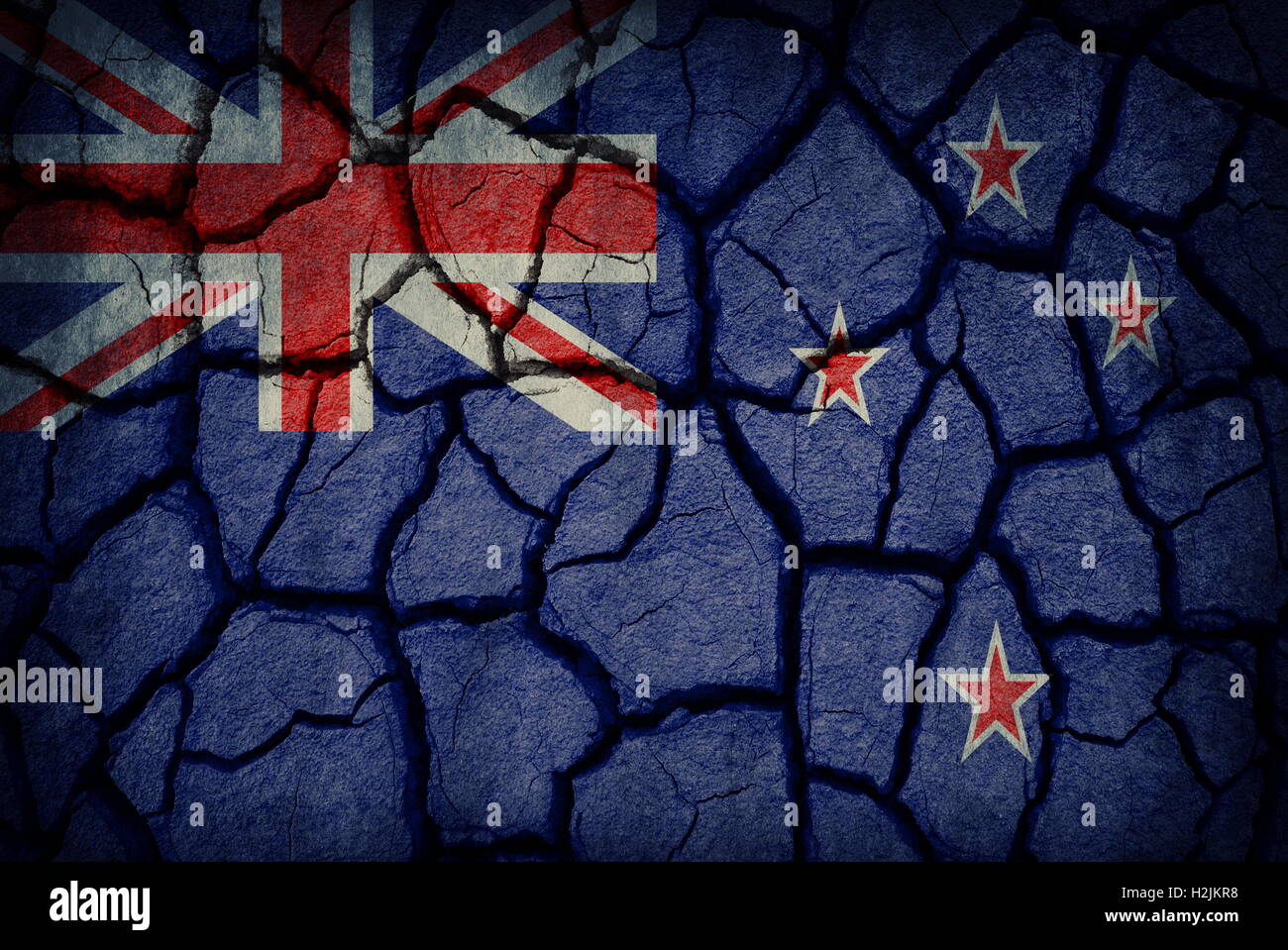 New zealand cracked flag hi-res stock photography and images - Alamy