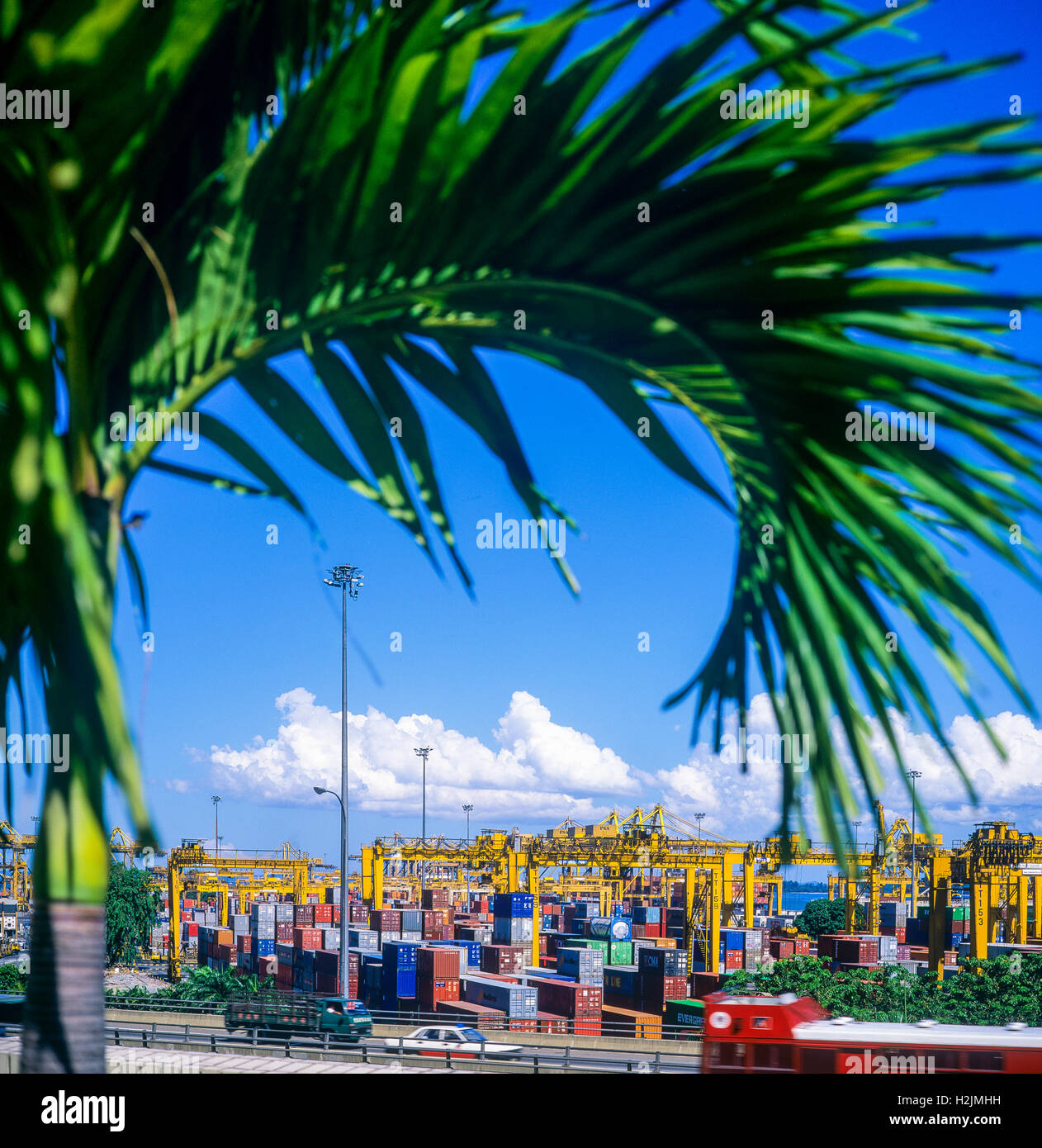PSA container terminal port, Singapore Stock Photo - Alamy