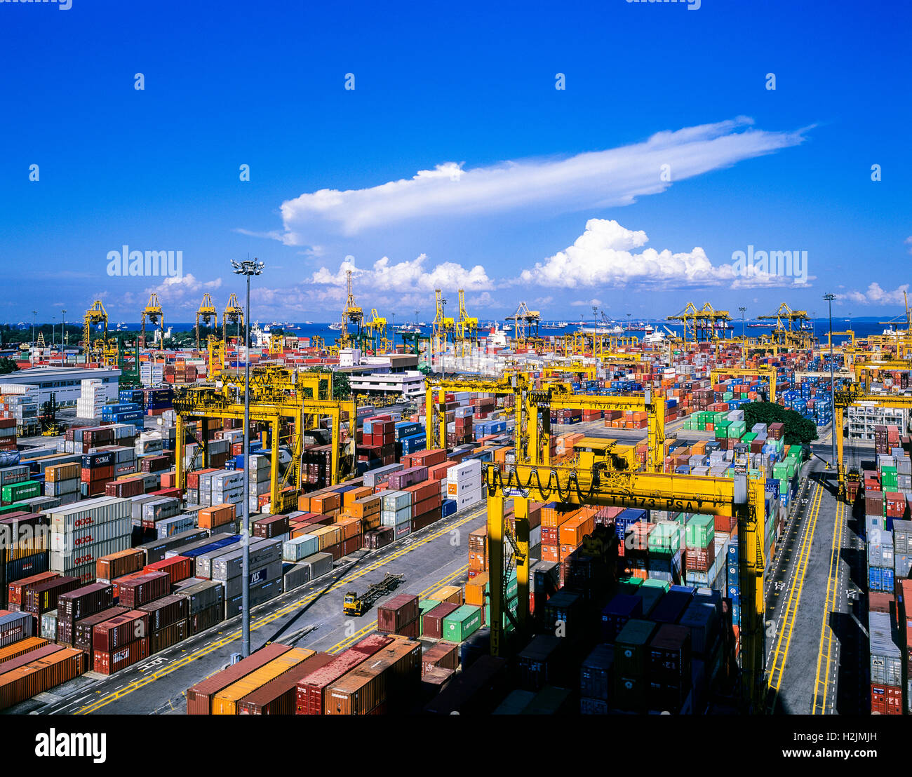 Psa container terminal port singapore hi-res stock photography and ...