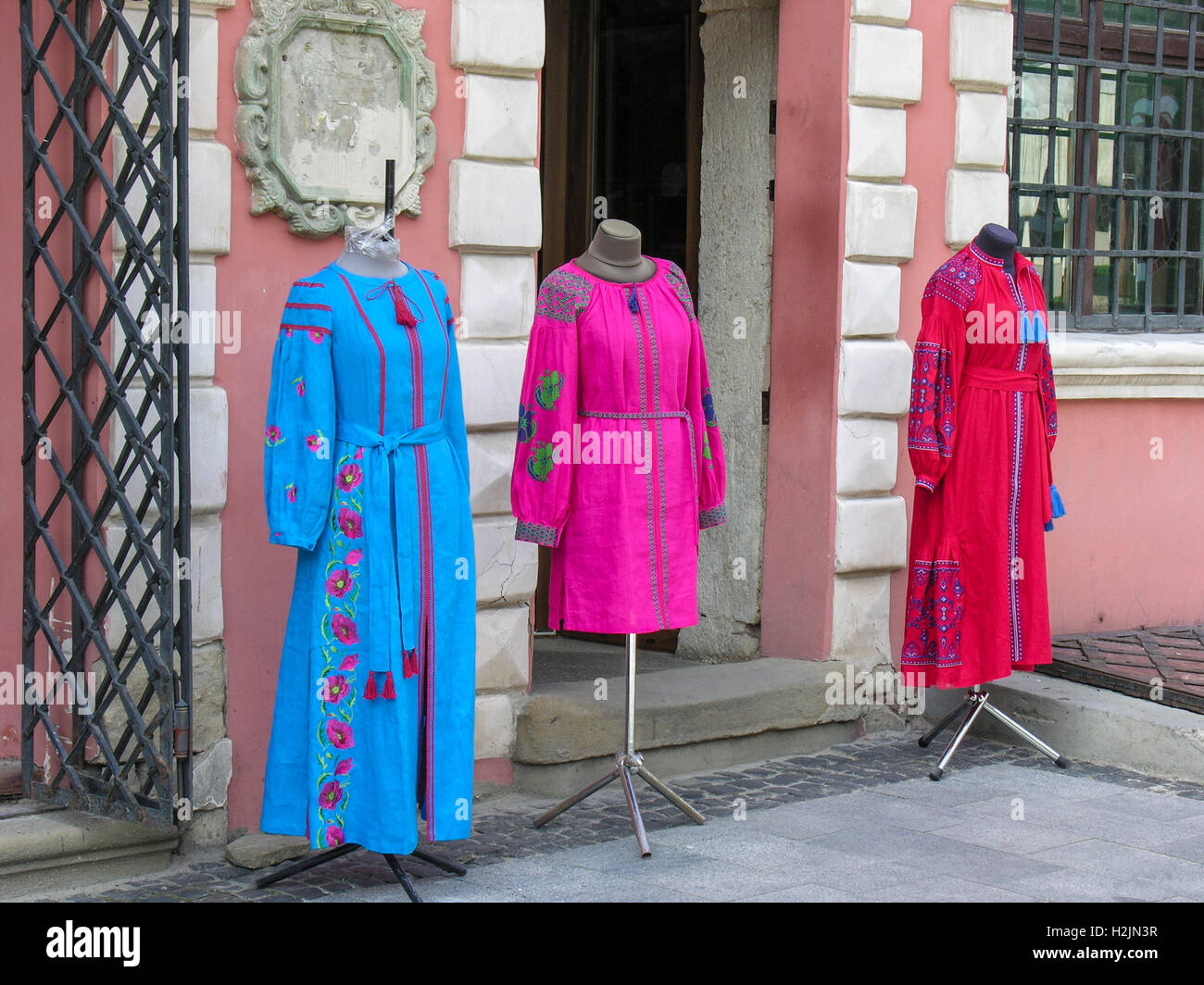 Remote showcase clothing store with embroidery Stock Photo - Alamy