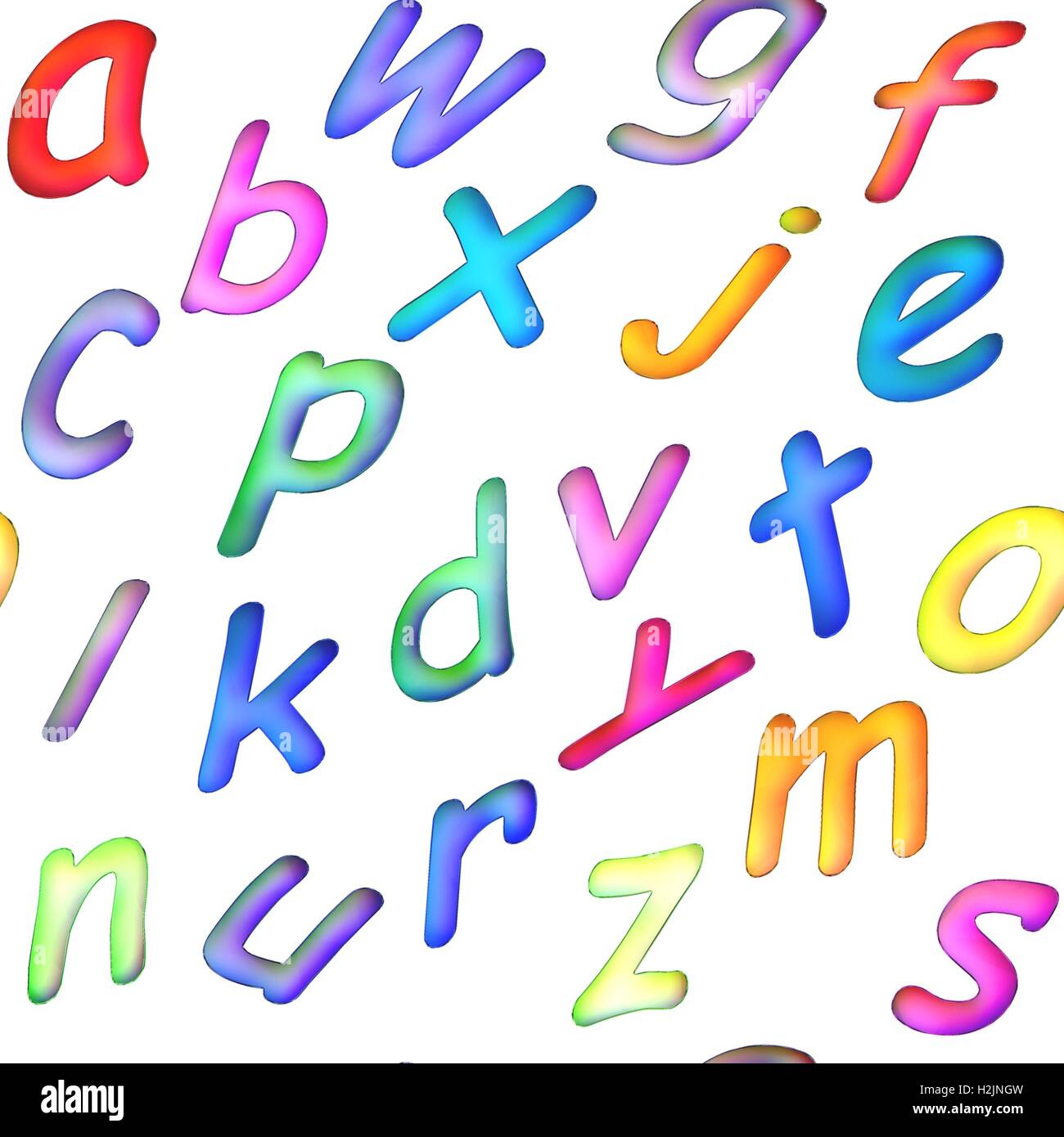 seamless texture colorful letters, Isolation on a white background ...