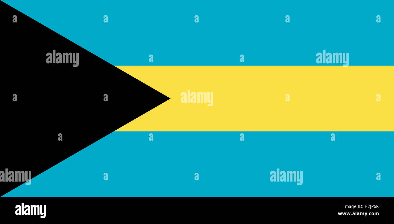 Official Flag of the Bahamas Flat Large Size Horizontal Stock Photo - Alamy