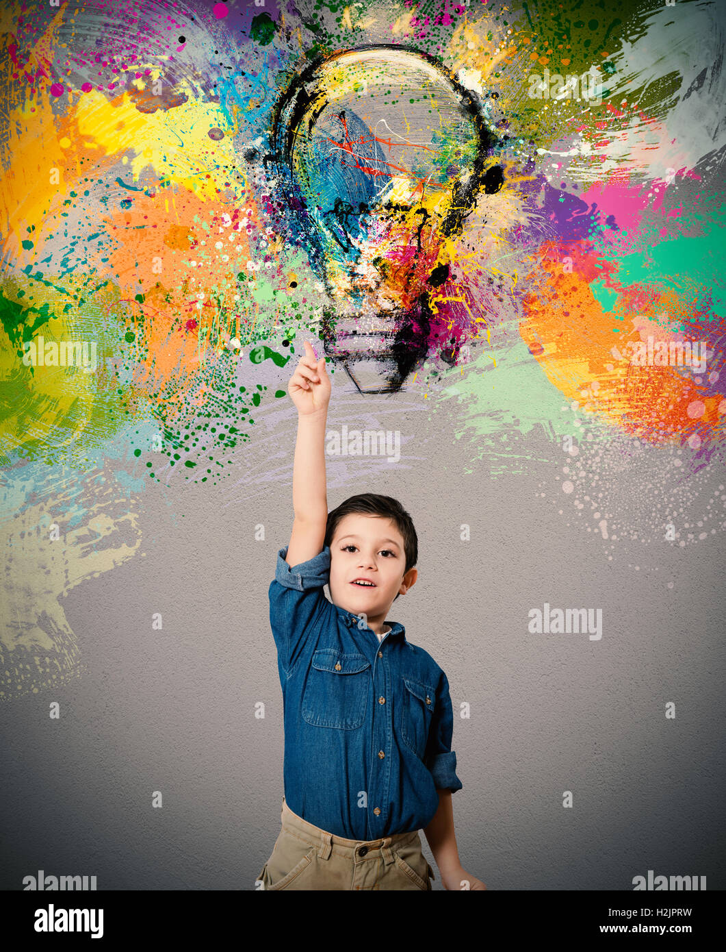 Young big idea Stock Photo - Alamy