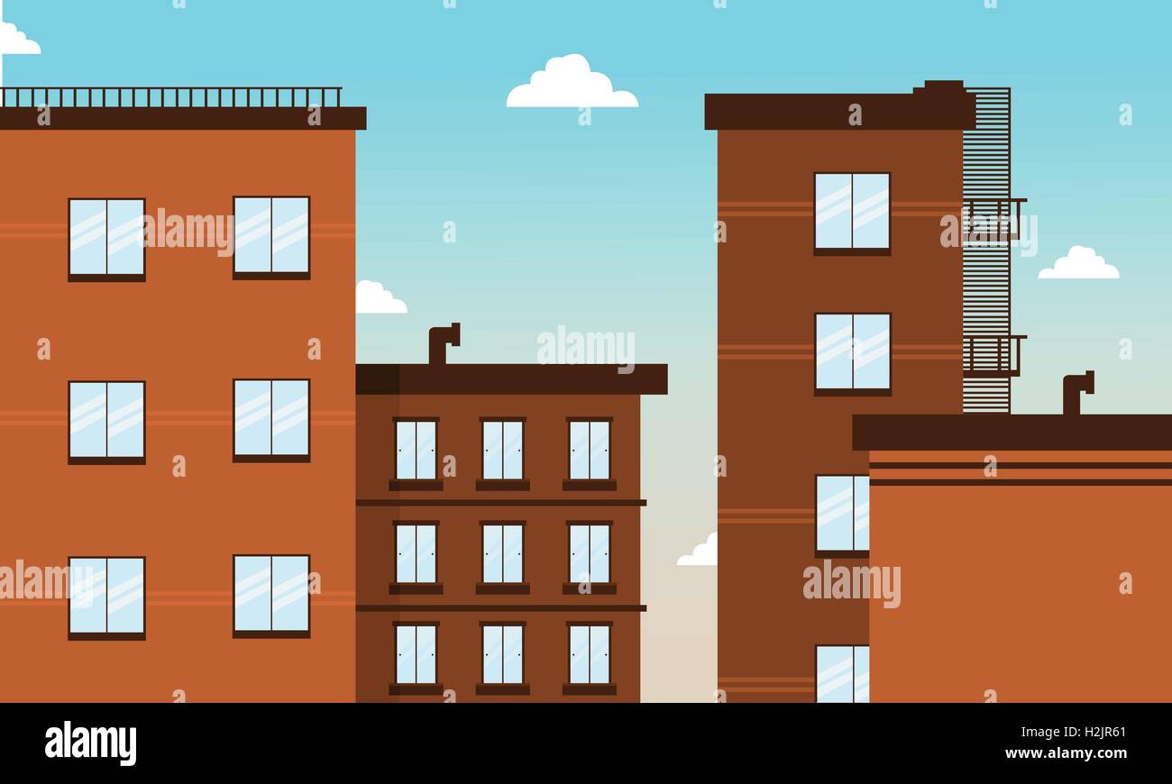 Cartoon building landscape vector art Stock Vector Image & Art - Alamy