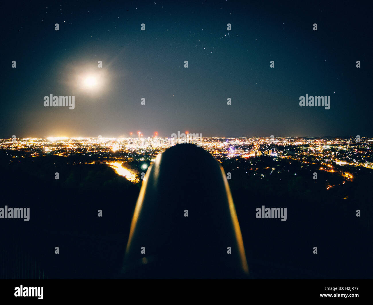 Lookout over a cityscape Stock Photo - Alamy
