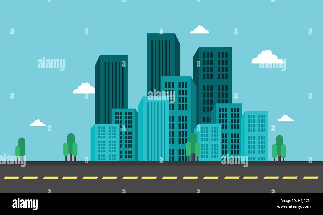 Urban City Street Background