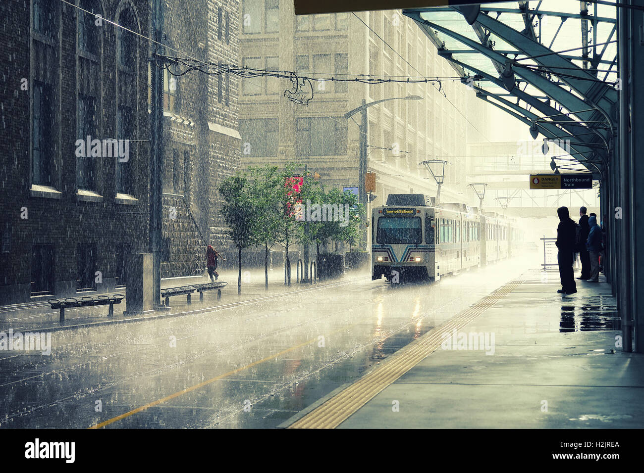 Rain in Calgary Stock Photo - Alamy