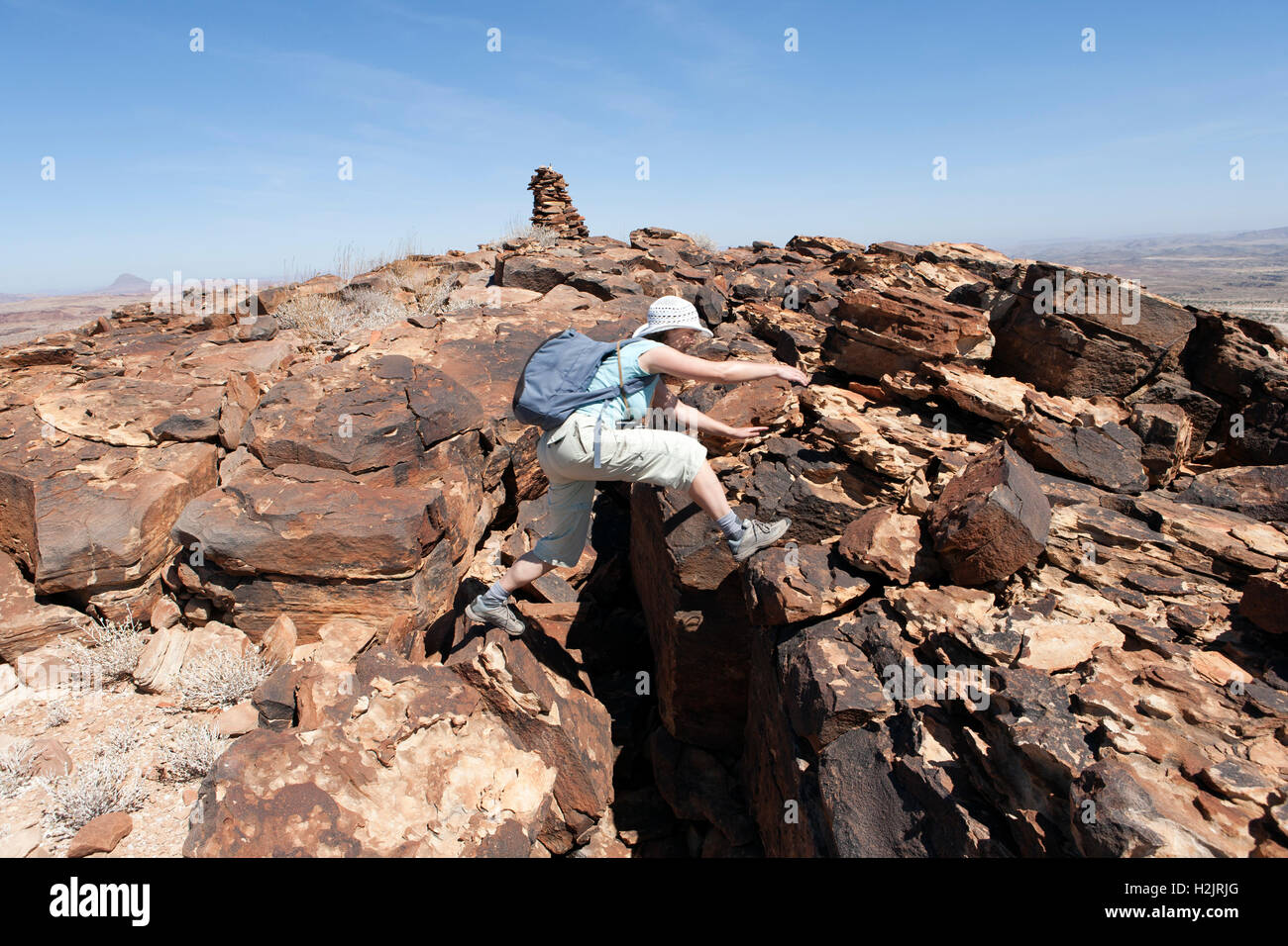 Hiking in The Burnt Mountain area Twyfelfontein Damaraland Namibia ...